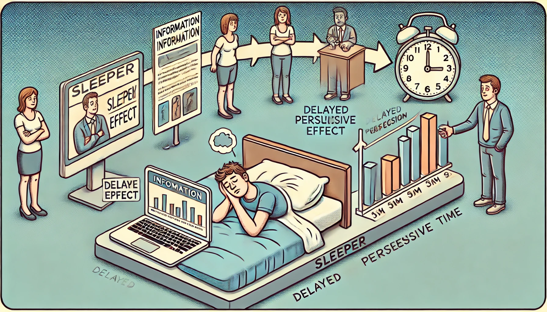 スリーパー効果：時間が経つと説得力が増す現象